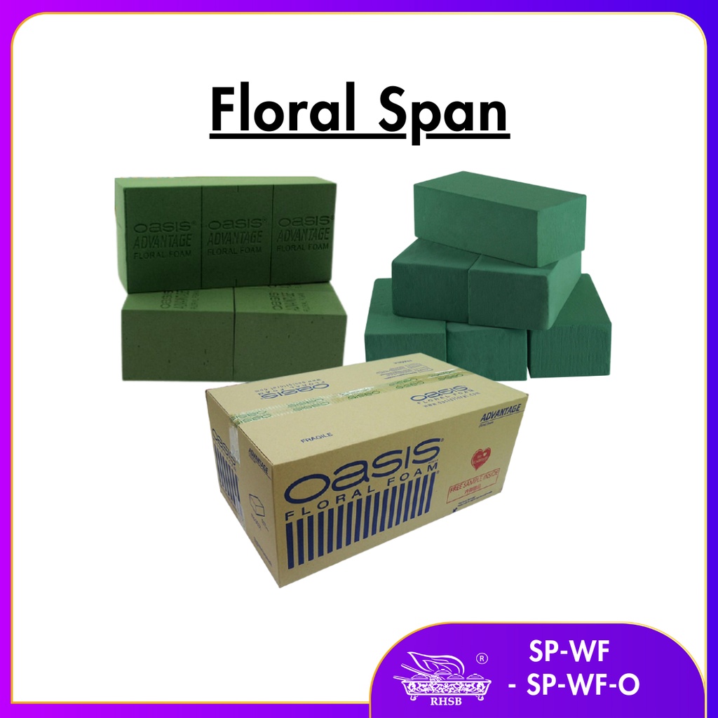 [BORONG]SPAN BUNGA /WET FOAM /SPAN BASAH /GABUS BASAH /OASIS MOON SHAPE ...