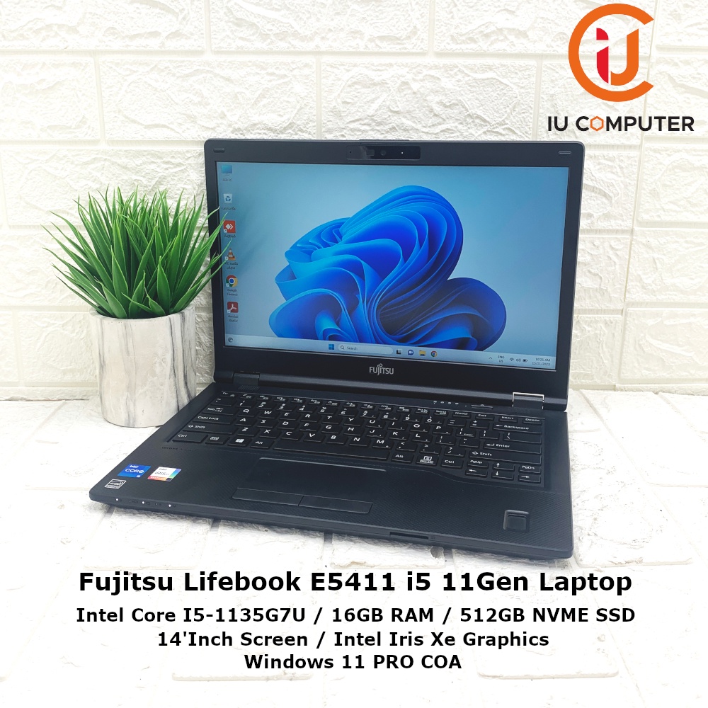 FUJITSU LIFEBOOK E5411 INTEL CORE I5-1135G7 16GB RAM 512GB NVME SSD USED LAPTOP REFURBISHED ...
