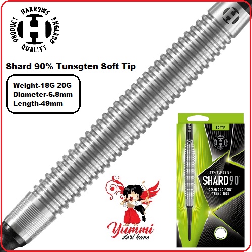 Harrows Dart Soft Tip - Shard 90% Tungsten (18G 20G) | Shopee Malaysia