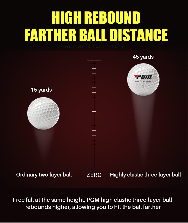 PGM Golf Ball Three-layer Match Ball Gift Box Package Golf Ball Set ...