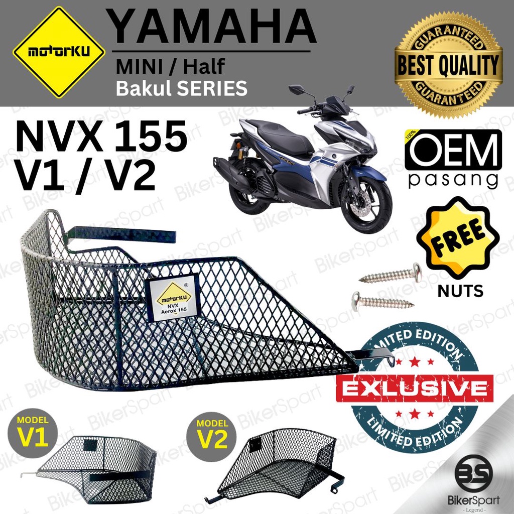 EDISI TERHAD YAMAHA NVX AEROX 155 V1 & NVX V2 Bakul Sisi Tepi Jaring ...