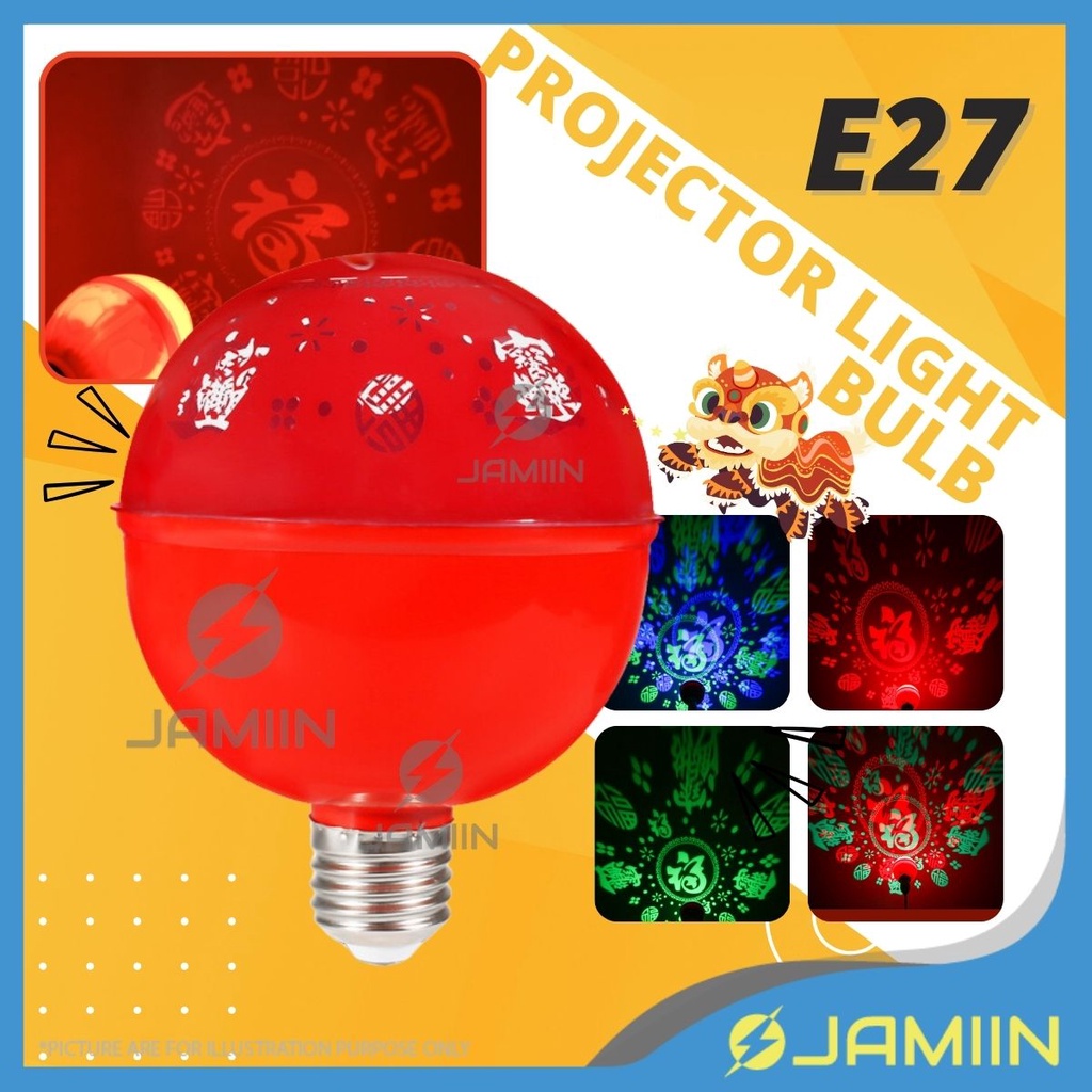 CNY 2024 FOK E27 LED Colour Bulb Chinese New Year Lantern E27 Mentol ...