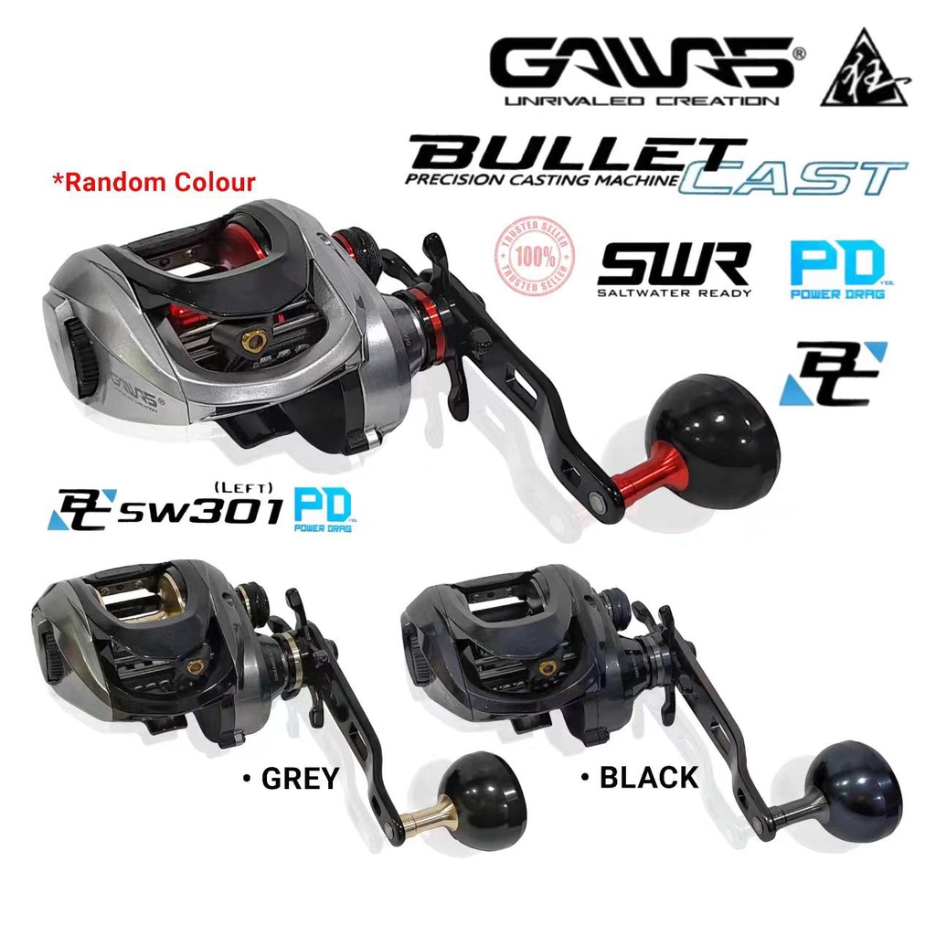GAWAS BULLET CAST JIGGING FISHING REEL BC-SW301-PD (Random Color) | Shopee Malaysia