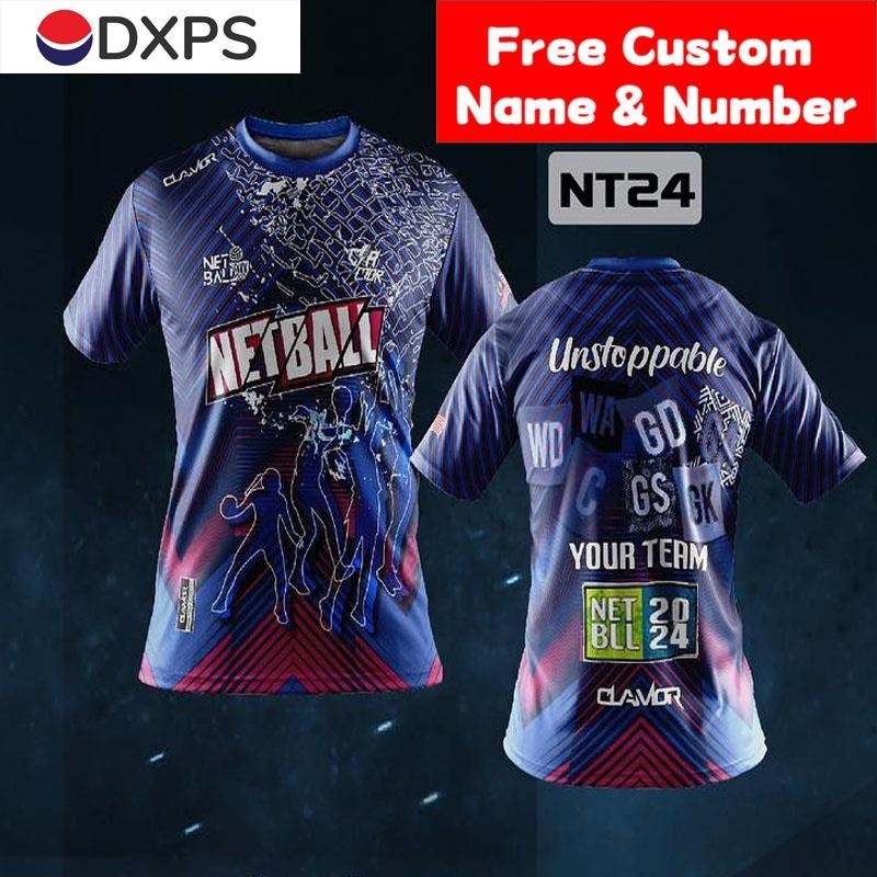 【Free customized name & number & logo】2024 netball Baju Jersey Baju ...