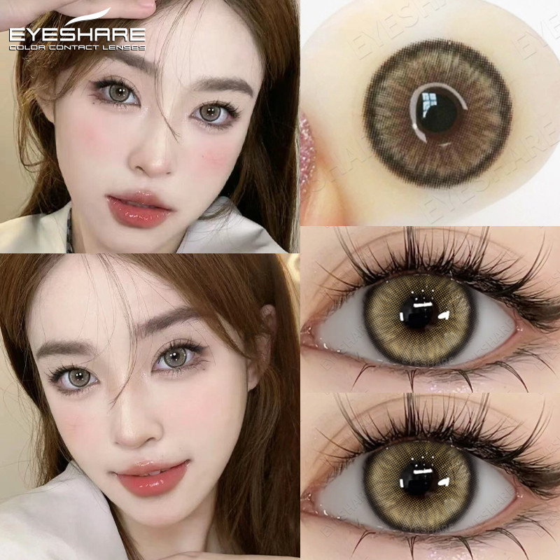EYESHARE Diamond Series Gray with Contact Lens Case, One-year Contact ...