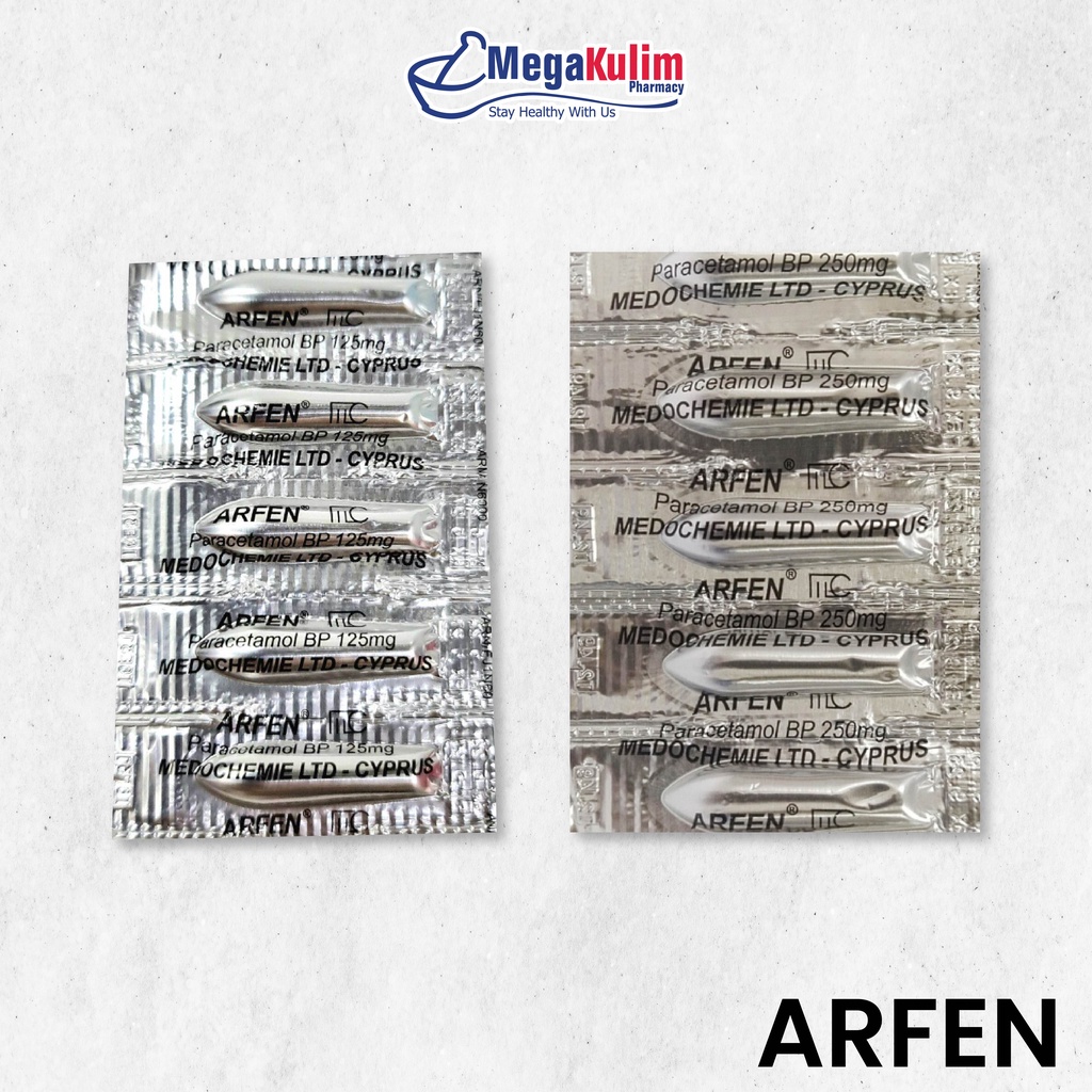 Arfen Suppositories 5's (125mg / 250mg) | Shopee Malaysia