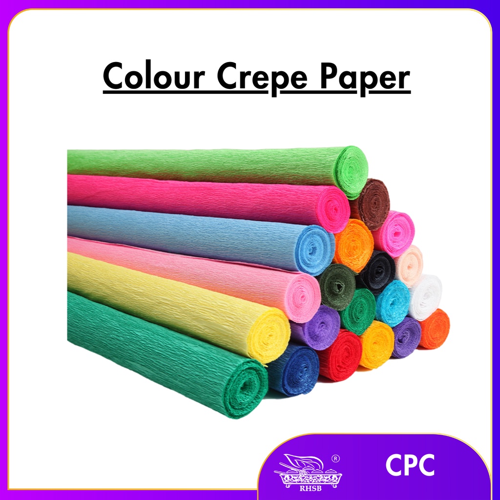 50 x 2.5meter COLOR CREPE PAPER / KERTAS CREPE PAPER/ KERTAS WARNA ...