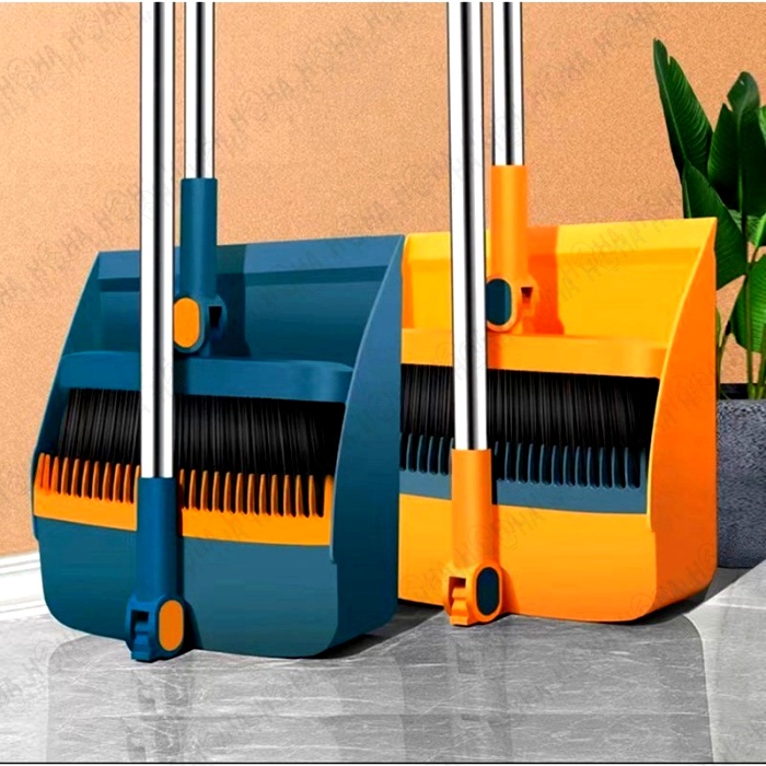 3 in 1 Rotatable Foldable Sweeper Broom Dustpan Set Tangle Hair Outdoor Broom Set Penyapu ...