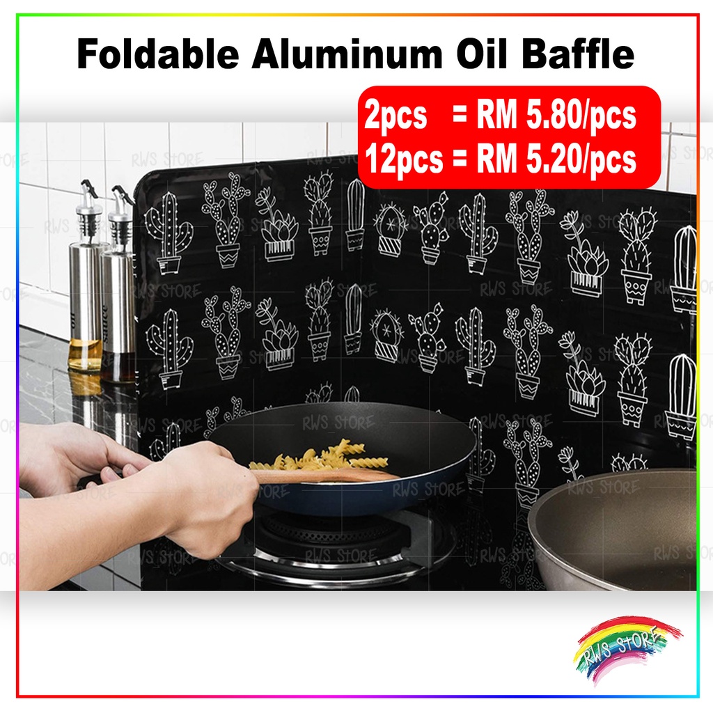 Foldable Aluminum Oil Baffle 可折叠铝箔挡油板 Penyekat Minyak Aluminium Boleh ...