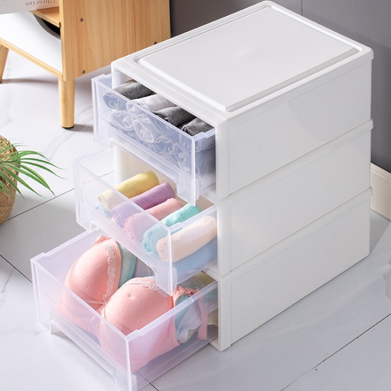 【PLAYFUL】Transparent Drawer Storage Boxes Creative Foldable Combination ...