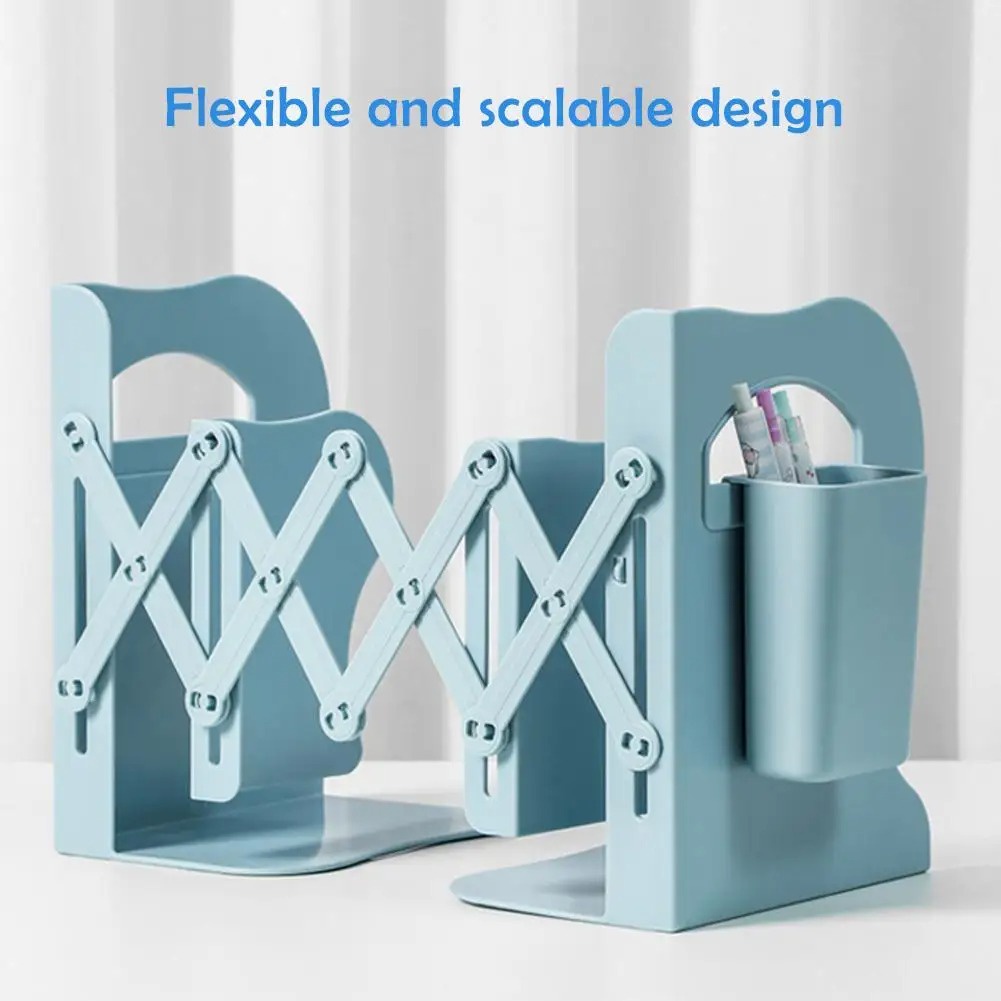 Retractable Bookends For Shelves Book Support Stand Set Adjustable ...