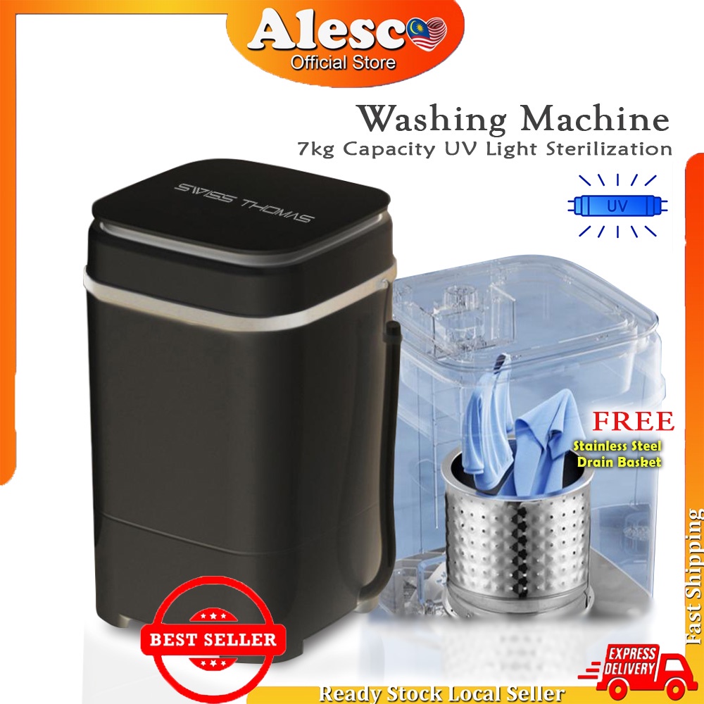 Alescomall Washing Machine Mesin Basuh Baju 7kg Capacity UV Light ...