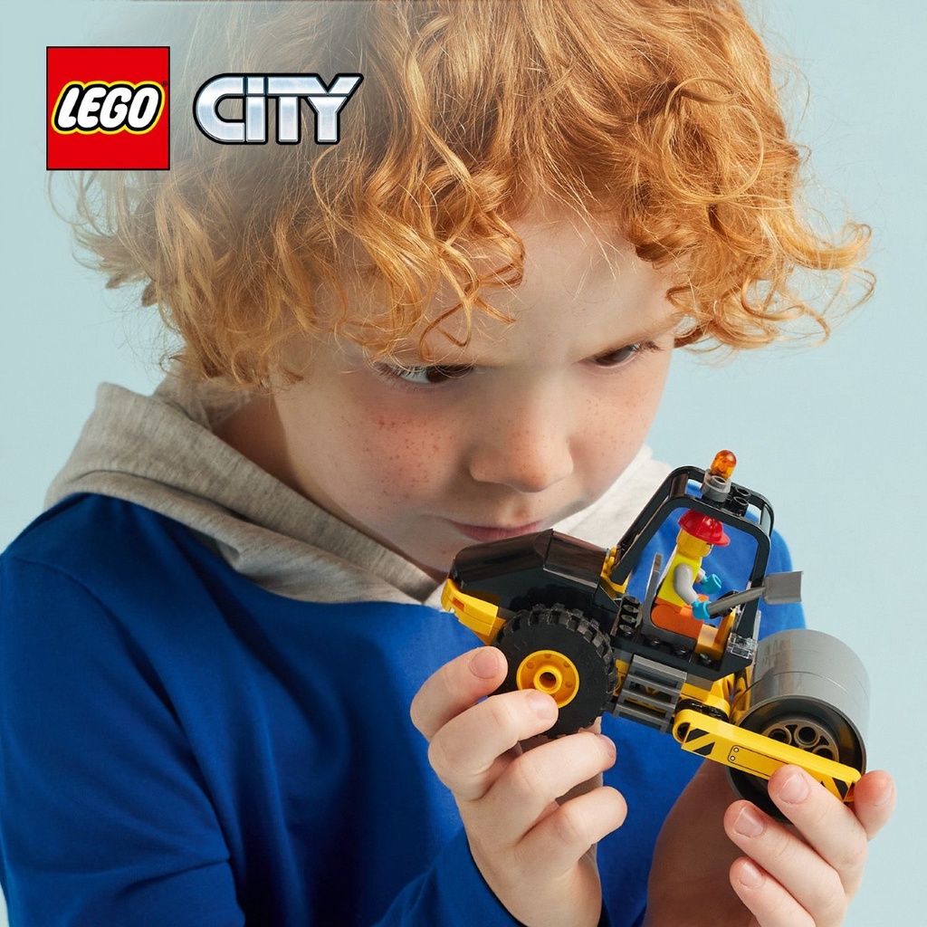 LEGO 60401 City Construction Steamroller Building Toy Set (78 Pieces ...