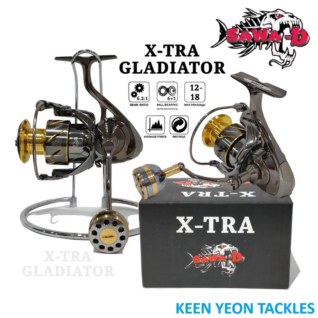 SAWA-D X-TRA GLADIATOR SW REEL (SPINNING) | Shopee Malaysia