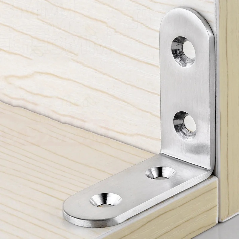1 Set Stainless Steel Corner Code Partition Bracket - Furniture L ...