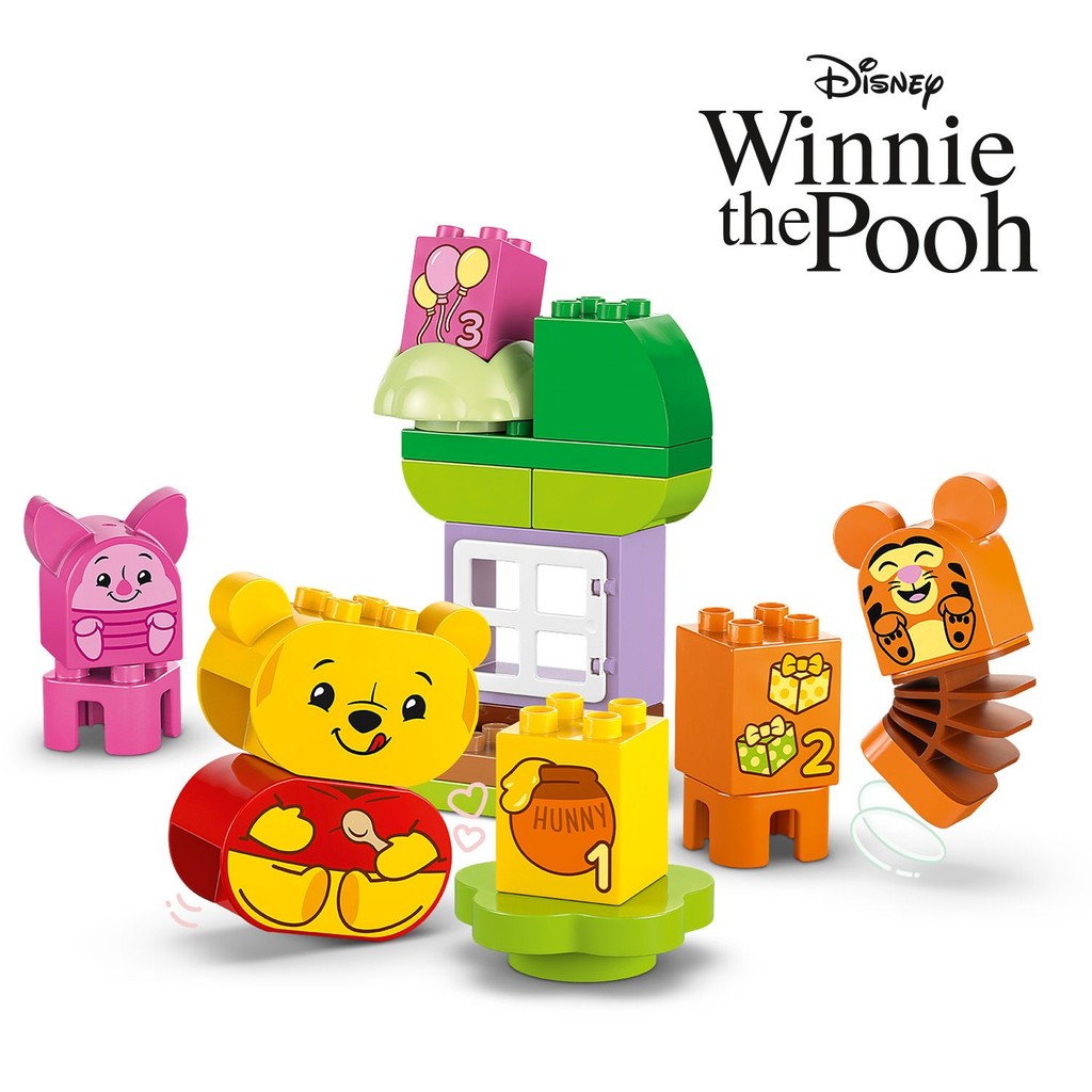 LEGO 10457 DUPLO Disney Winnie the Pooh’s Birthday Party Building Toy ...