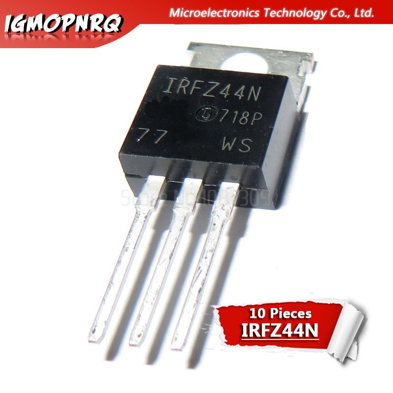 10pcs IRFZ44N IRFZ44 IRFZ44NPBF MOSFET MOSFT 55V 41A 17.5mOhm 42nC TO-220 Field-effect ...