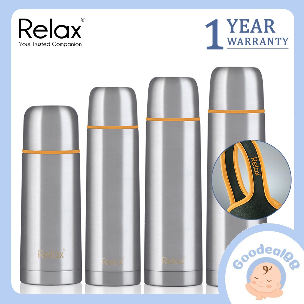 Relax 18.8 Stainless Steel Classic & Signature Thermal Flask With Pouch ...