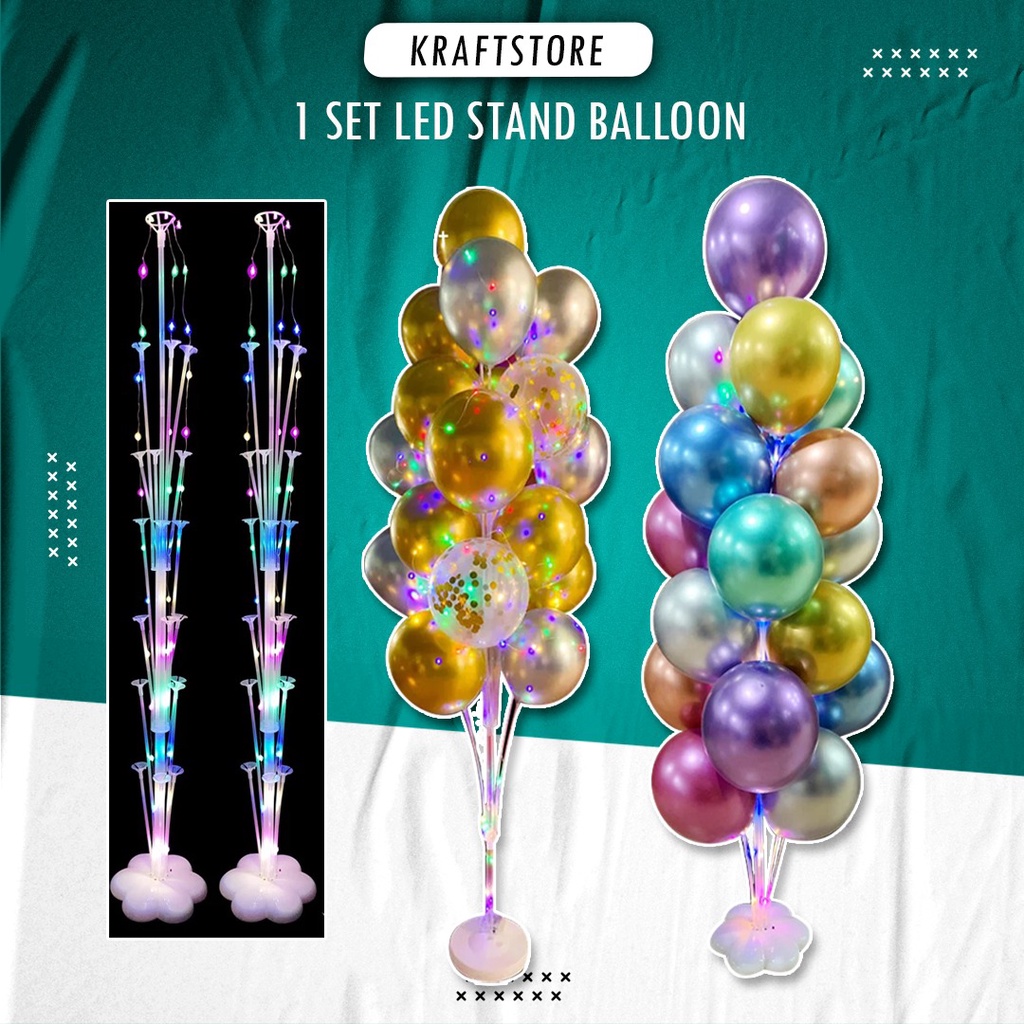 LED Light Balloon Stand Kit for Table Floating For Birthday Party ...