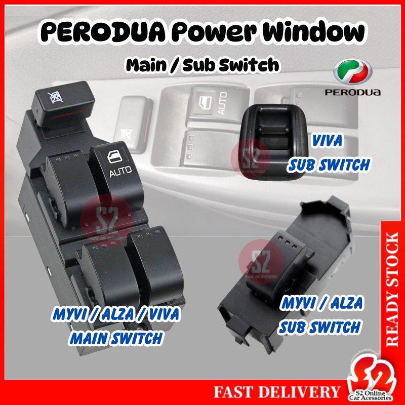 Power Window Switch Perodua Myvi Alza Viva Main Power Window Switch ...
