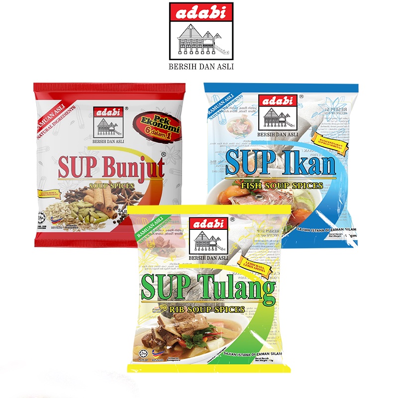 Adabi Sup Bunjut/ Sup Tulang/ Sup Ikan [8g-13g] Halal Special Soup ...