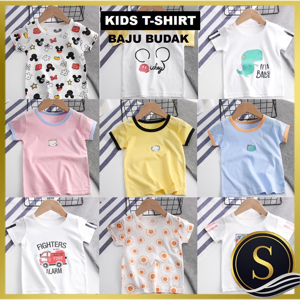 Kids Clothes T-Shirt KC19-27 Baju Budak Cute Cartoon Clothes Set ...