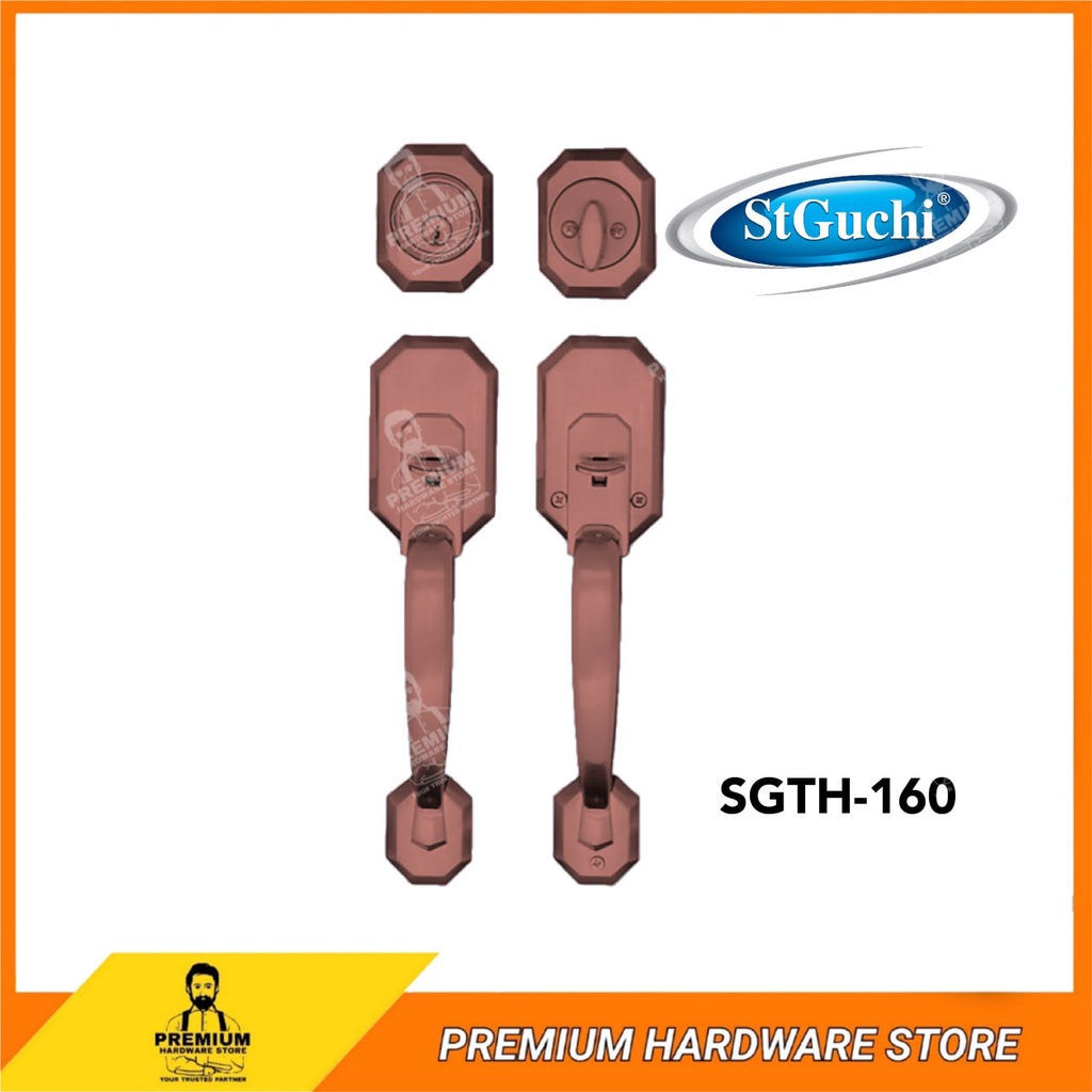 ST GUCHI SGTH-160 Double Handle Gripset (AC) Entrance Door Lock Set ...