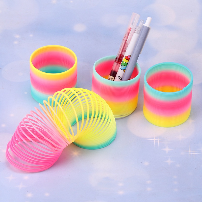 Colorful Rainbow Spring Coil Kids Children Toys Magical Circles Classic ...