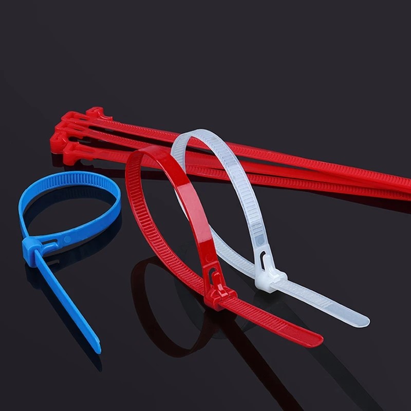 New Nylon Reusable Cable Zip Ties Releasable Fixed Binding Disassembly ...