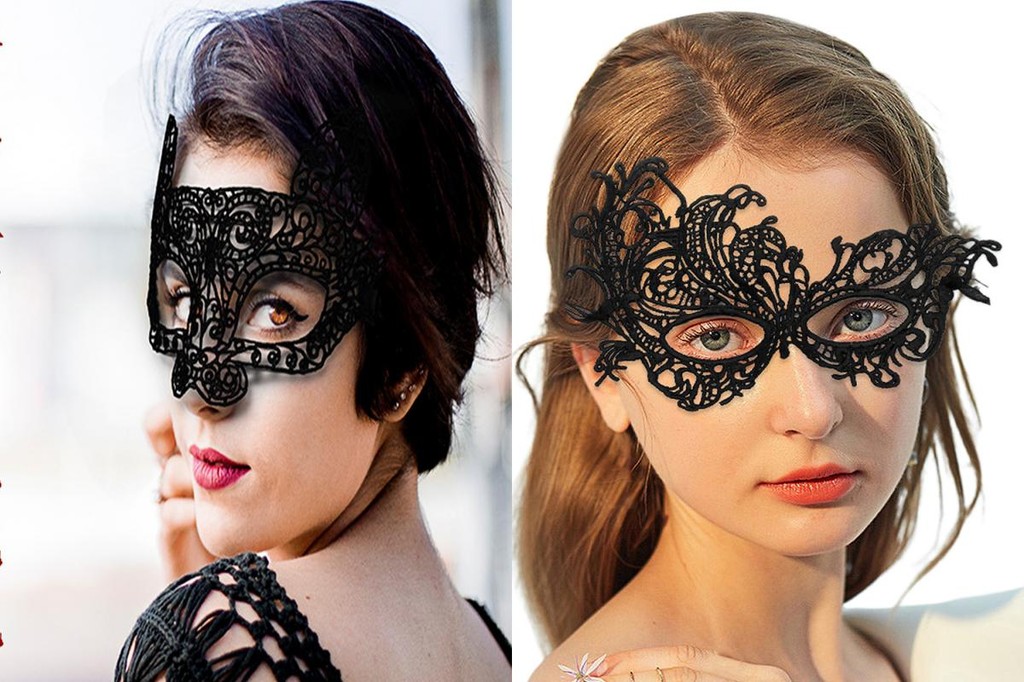 huobianj Fashionable Black Lace Masque Black Lace Eye Masque Sexy Black ...