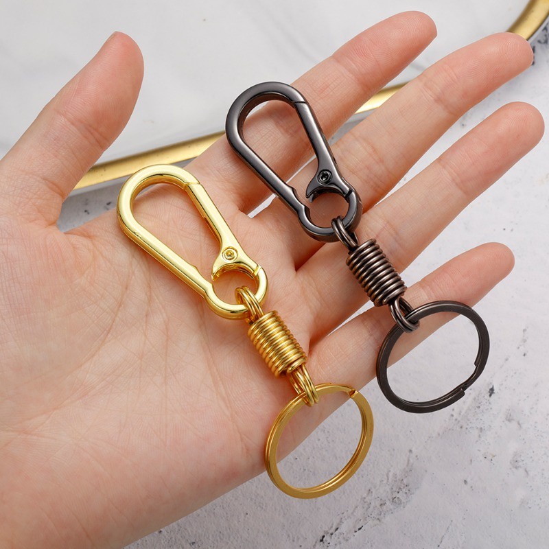 Metal Spring Keyring Retractable Waist Belt Clip Key Chain Anti-lost ...