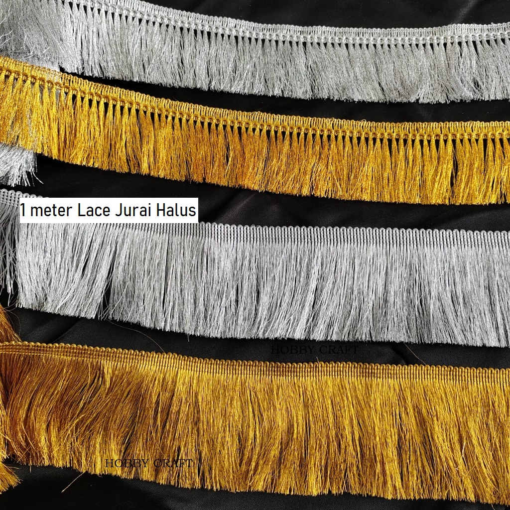 1 meter Lace Jurai Halus 2" / 3" Curtain Fringe code#3012 Lace Langsir ...