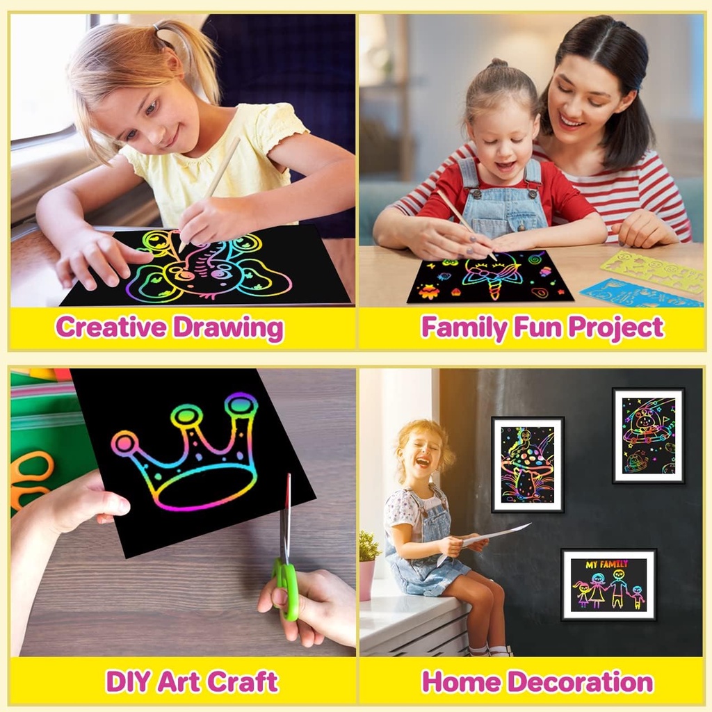 Realeos Scratch Sand Painting 3D EVA Foam Book Cartoon DIY Colouring ...