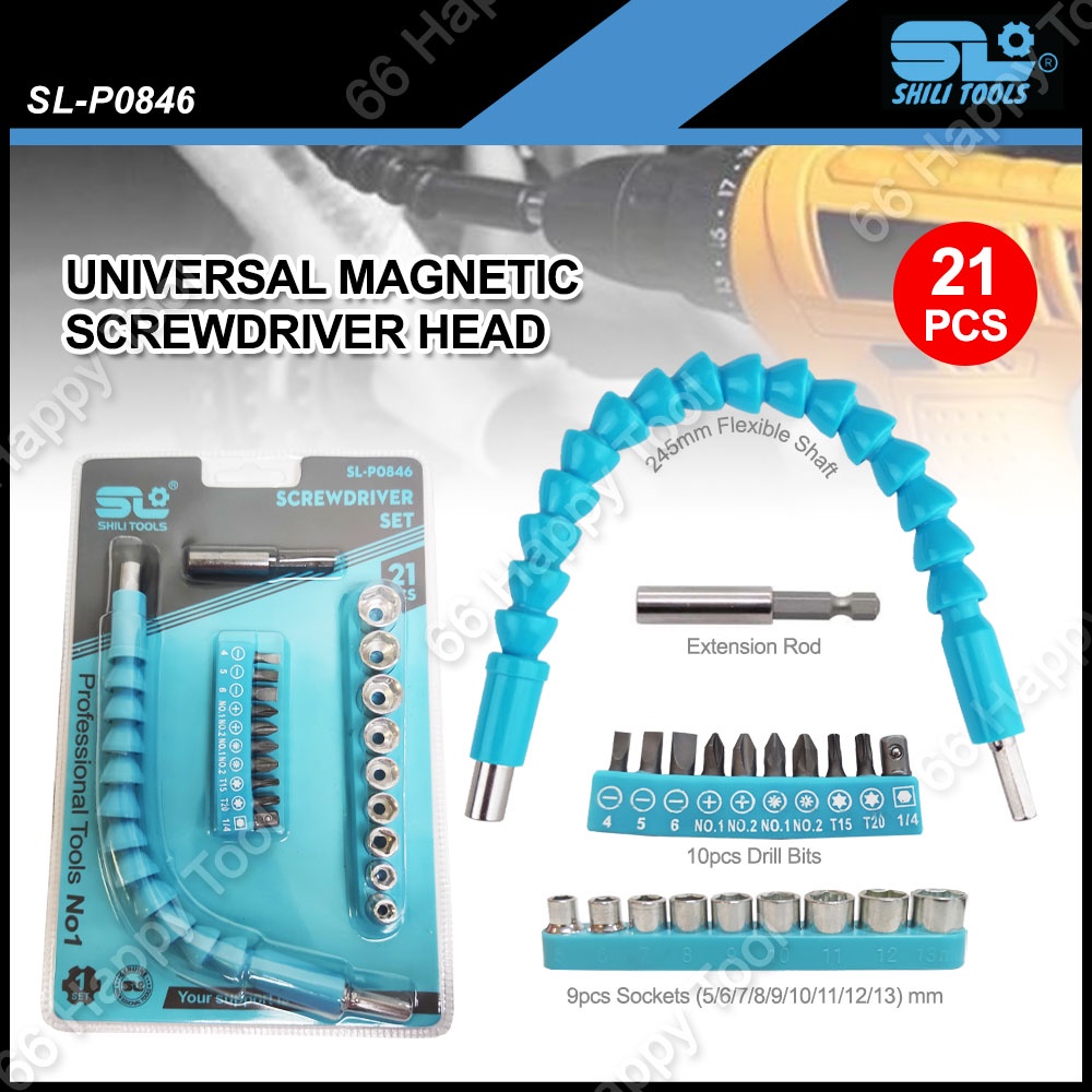 Shili Tools 21pcs 11pcs 1/4" Inch Universal Screwdriver Heads Magnetic ...