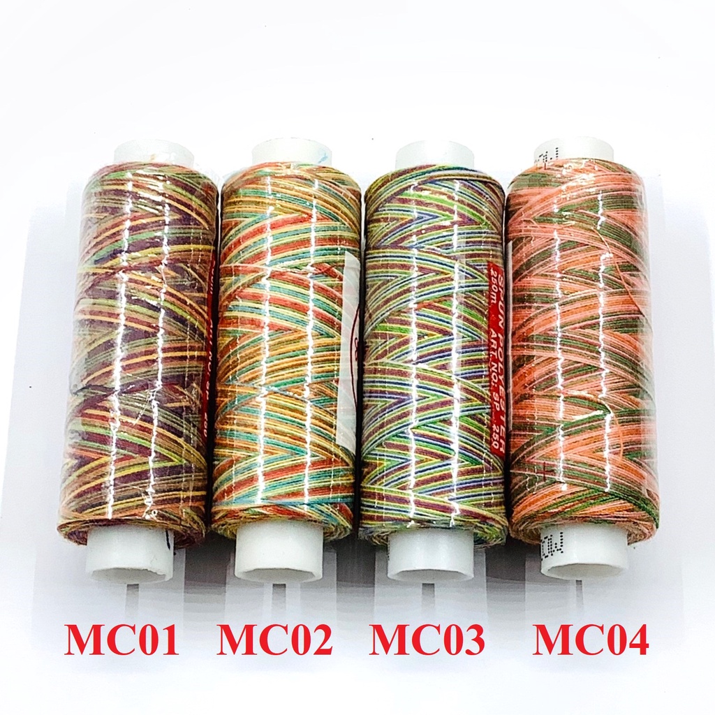 Senorita 250meter Benang Jahit Pelangi / Rainbow Spun Polyester Sewing ...