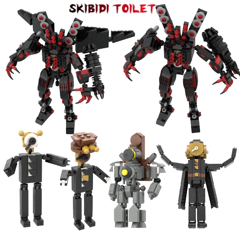 Moc Toilet Skibidi Clock Man Vs Surveillance Man Building Brick Toy Abs ...