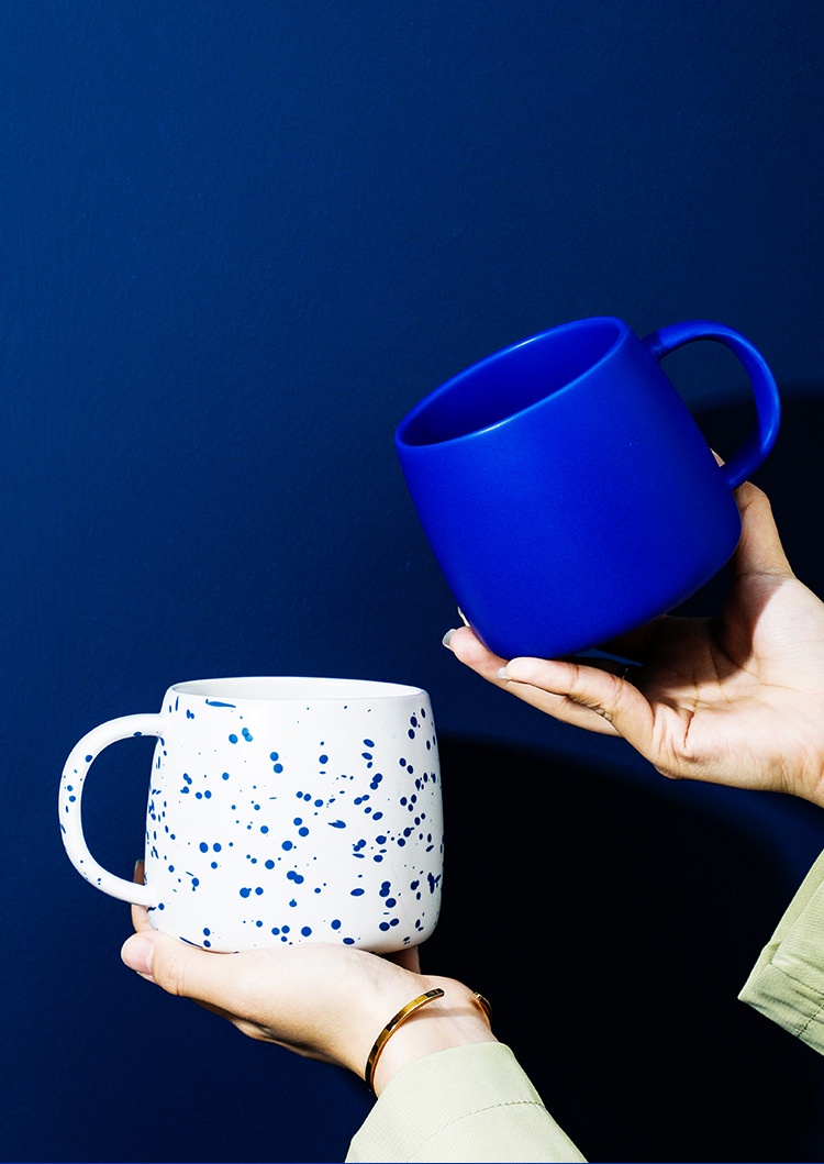 【Ready Stock】Ins Style Ceramic Mug Gift Box Coffee Cup Klein Blue ...