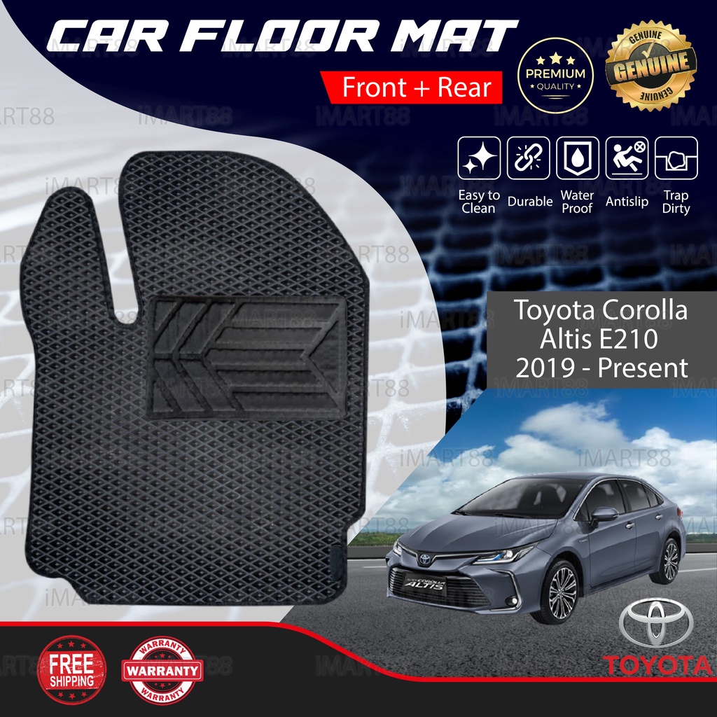 Toyota Corolla Altis E210 2019 - ON Car Floor Mat Red Black Carpet ...
