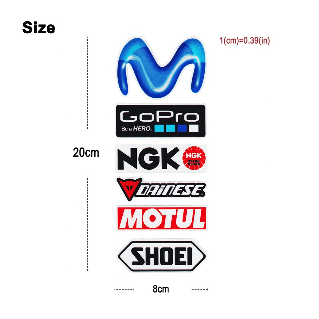 Reflective Waterproof Motorcycle Sponsor Logo Sticker Motor Bike ...