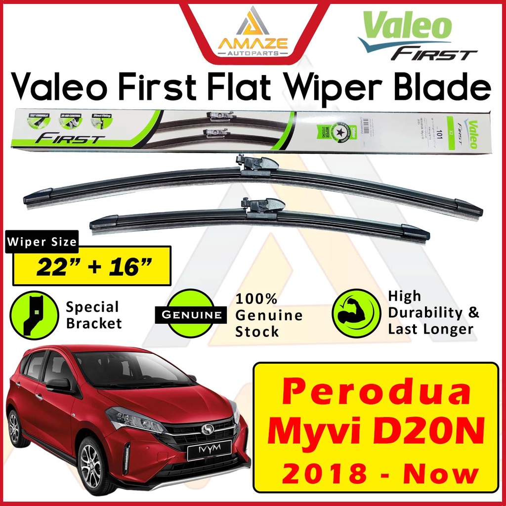 Valeo First Flat Wiper blade X2 for Perodua Myvi 3rd Gen MG3 D20N (Dec ...
