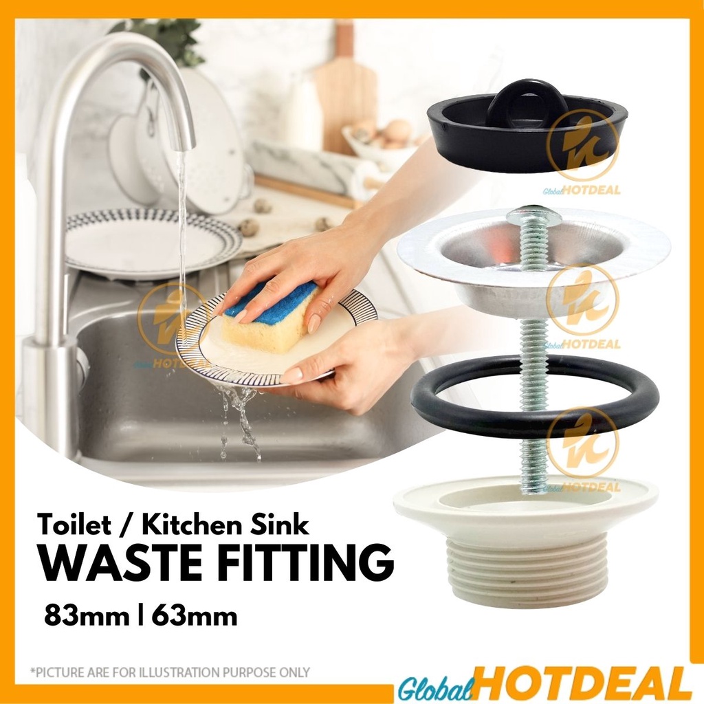 TECHPLAS Waste Fitting Big / Small for Kitchen Sink Toilet Sink Faucet ...