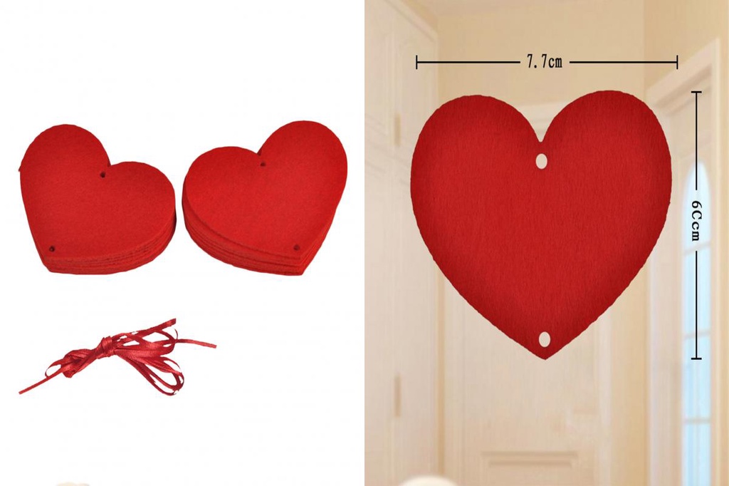 nampodh 1 Set Reusable Heart Shape Banner for Engagement Backdrop ...