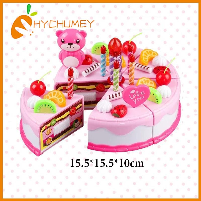 Delightful Pretend Role Play Kitchen Toy Happy Birthday Cake Set Kids ...