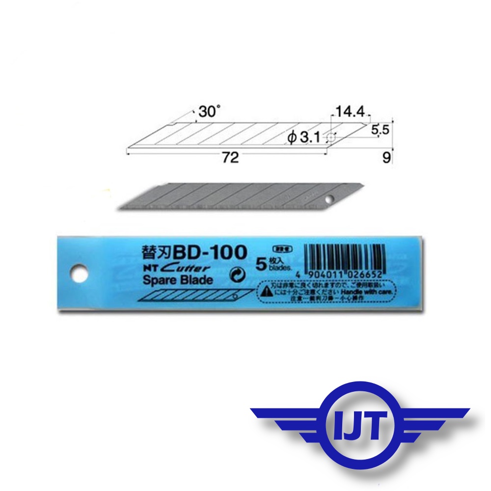 NT Cutter A-300P A300P Cutter-Blade BD-100 Refill (5pcs) | Shopee Malaysia
