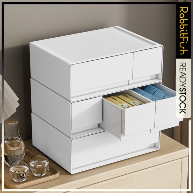 Elegant Modern Drawer Stackable Storage Box Plastic Drawer Rack ...