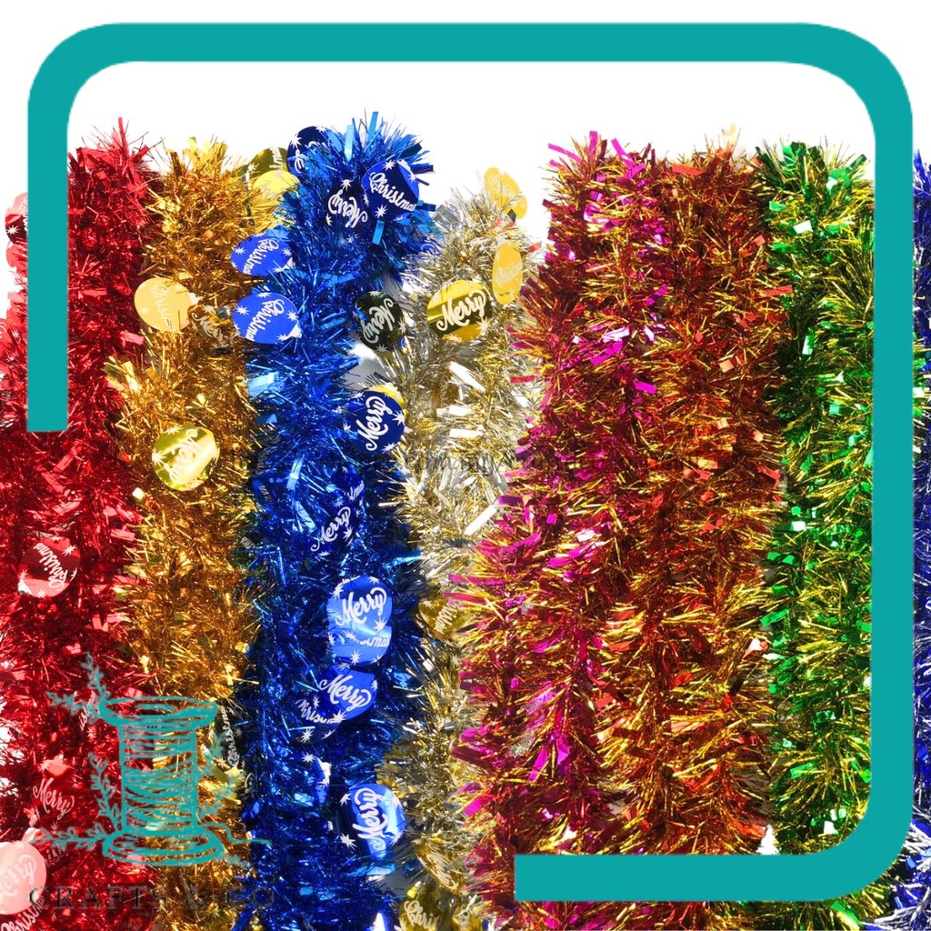 (1pcs) 2meter Christmas Tinsel / Tinsel Christmas Decoration Tinsel ...