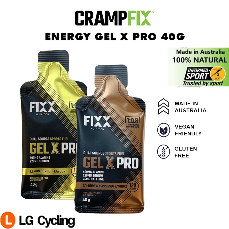 CrampFix Gel X Pro 40g Sport Fuel Anti-Cramp for Running, Cycling, Hiking Sport Nutriton Fixx ...