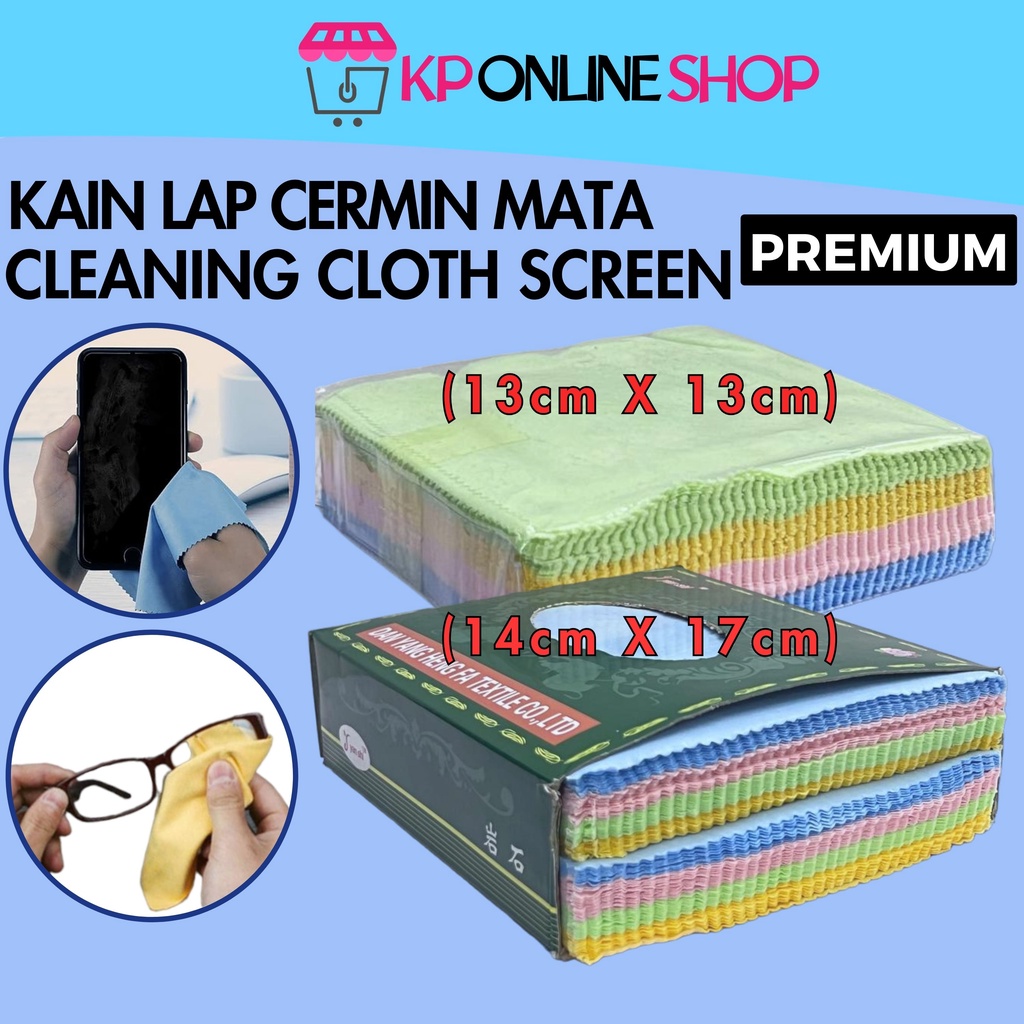 GLASSES CLEANING CLOTH MICROFIBER KAIN LAP CERMIN MATA KAIN SERBAGUNA ...