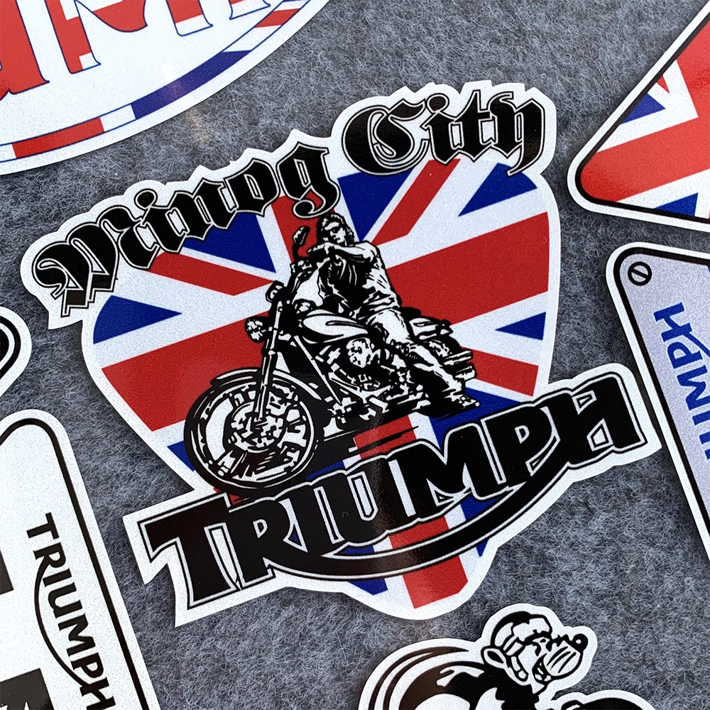 For Triumph Reflective Motorcycle Sticker Decorative Sticker Motocross ...