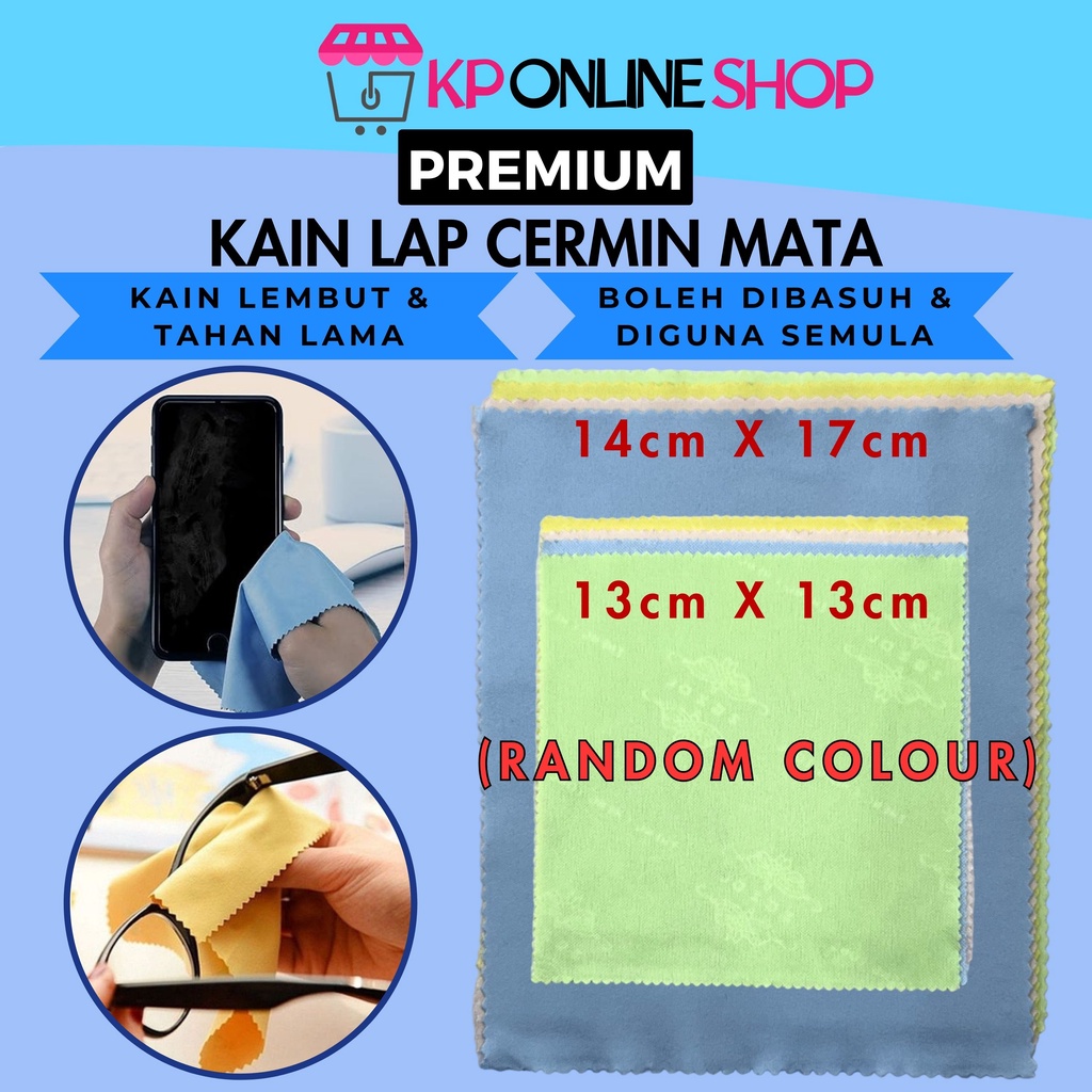 Glasses Cleaning Cloth Microfiber/Kain Lap Spek Mata/Kain Lap Cermin ...